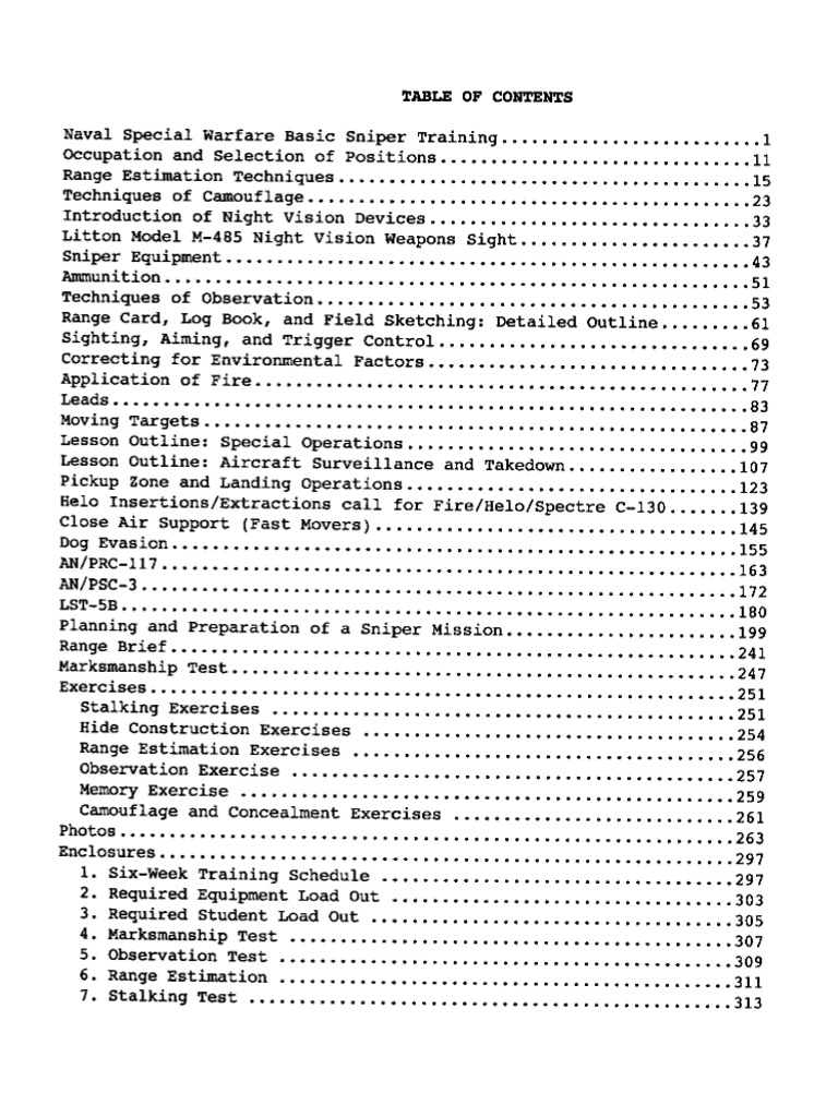 Basic Sniper Training (U.S Navy Seals) | PDF
