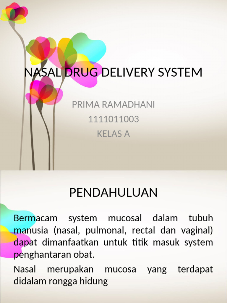 Nasal Drug Delivery System | PDF