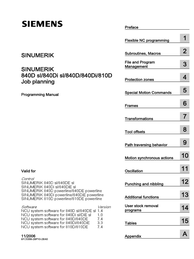 Siemens 840D | PDF | Subroutine | String (Computer Science)