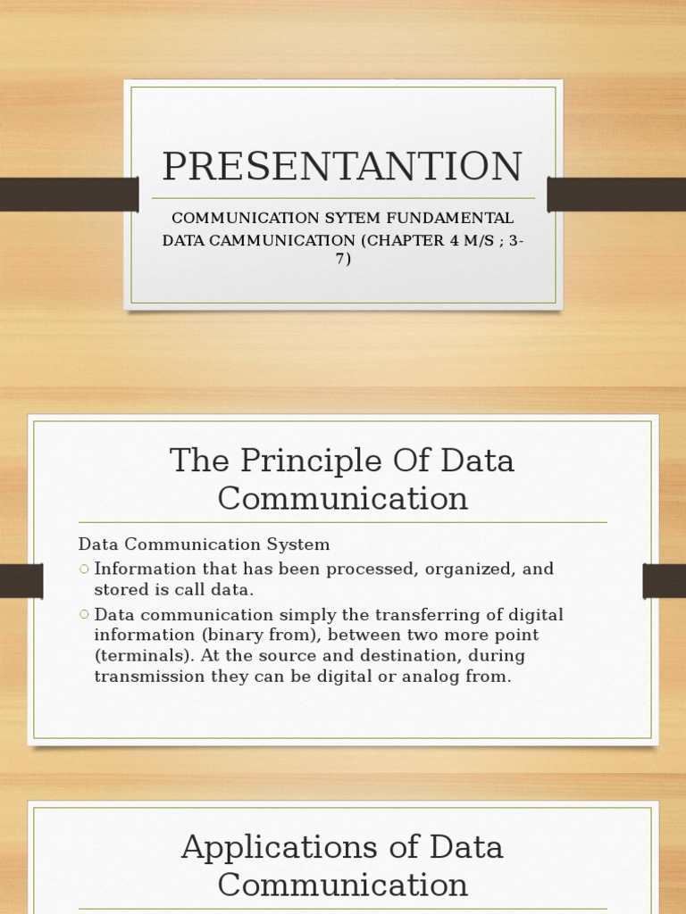 Presentantion: Communication Sytem Fundamental Data Cammunication ...