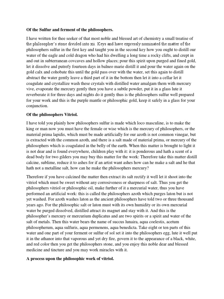 Philosophers Stone | PDF | Chemical Substances | Chemistry