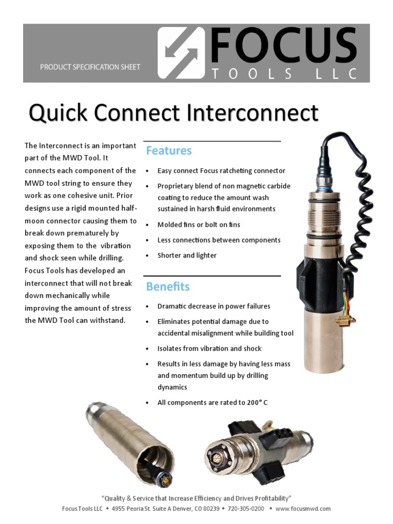 Efficient MWD Tool Interconnect Solutions | PDF
