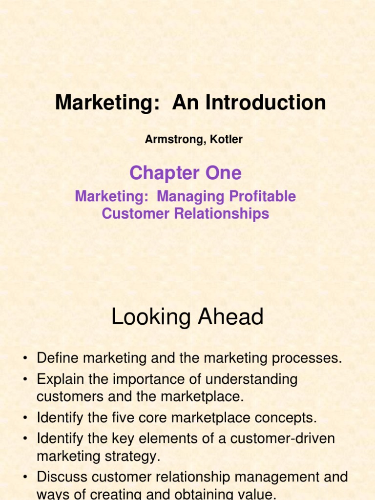 Marketing: An Introduction: Chapter One | PDF | Strategic Management ...