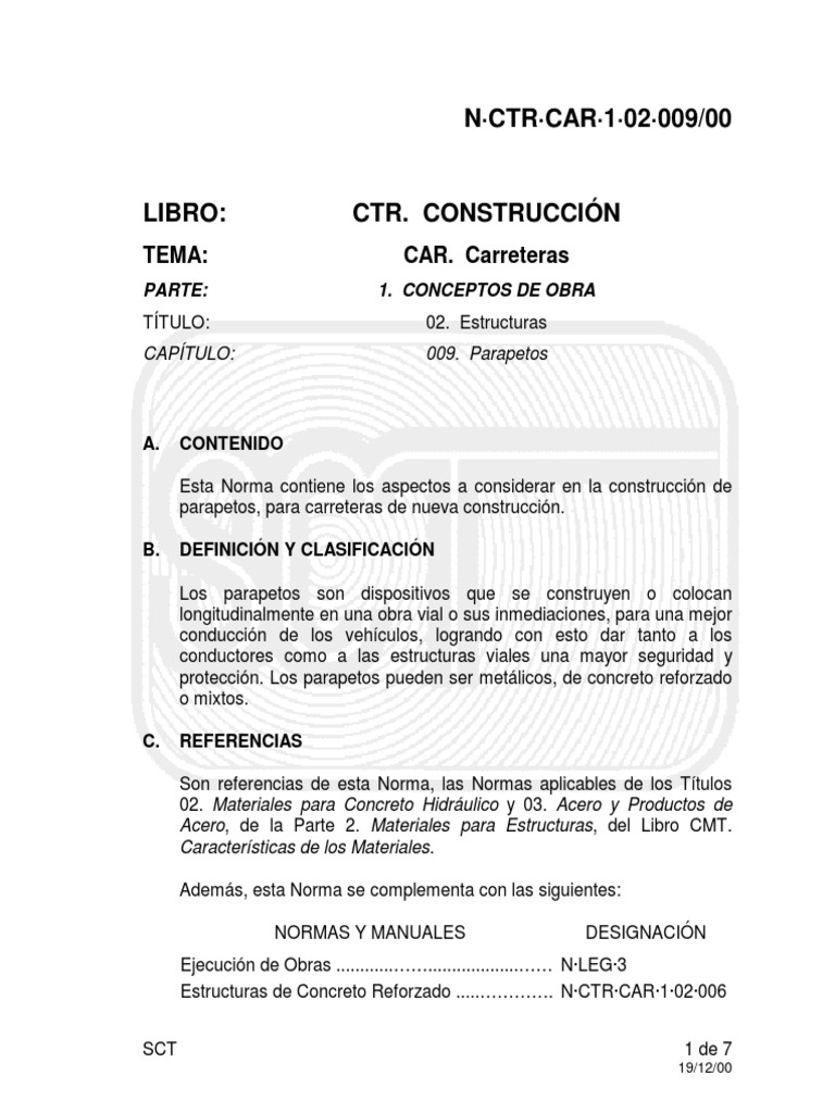 Parapetos SCT | PDF | Acero | Pintar