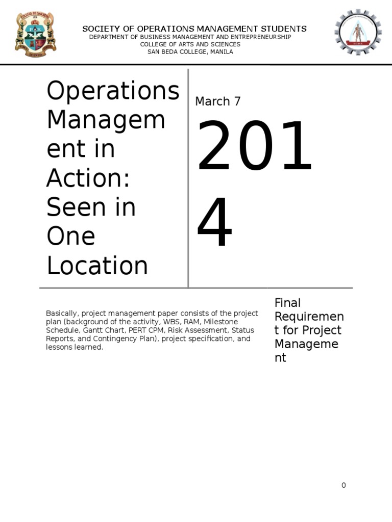 Project Management Paper Sample | Download Free PDF | Project ...