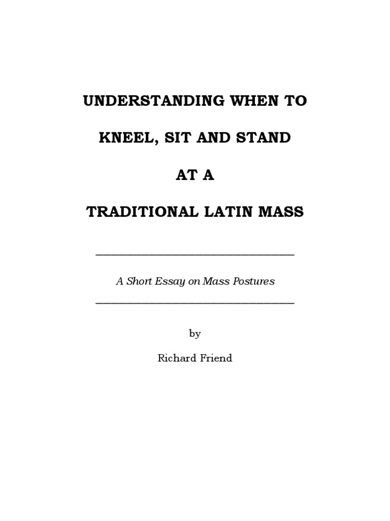 Understanding When To Kneel Sit and Stand V 24 | PDF