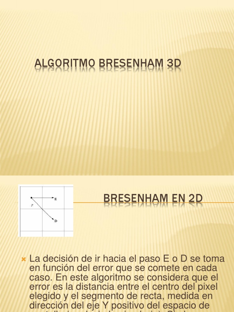Algoritmo Bresenham 3D | PDF