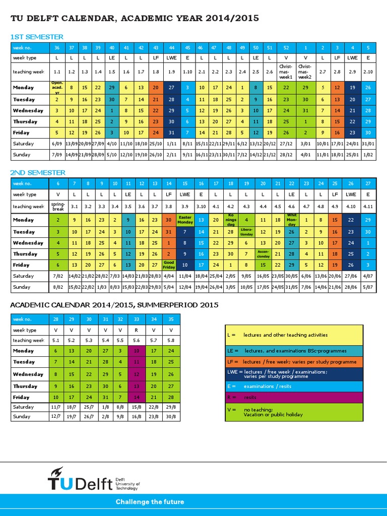 Academic Calendar 2014-2015 | PDF | Academic Term | Holidays
