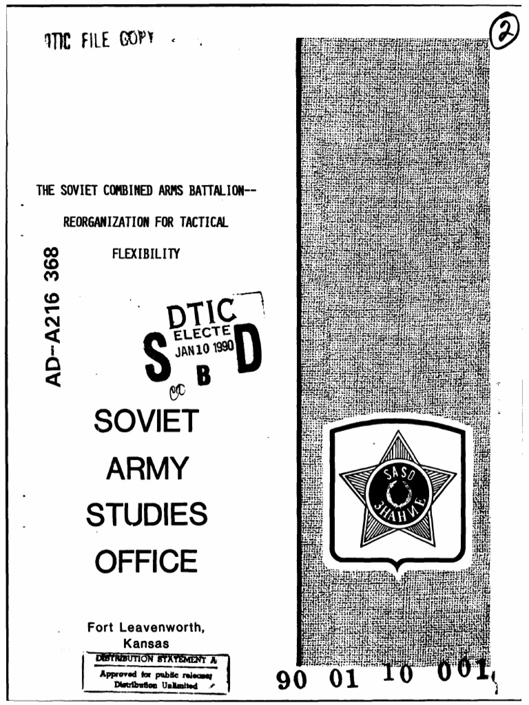 Soviet Combined Arms Battalion - 1980s | PDF | Battalion | Company (Military Unit)