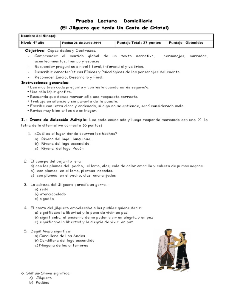 Prueba de Cuentos Mapuches Del Lago Escondido El Jilguero Que Tenia Un ...