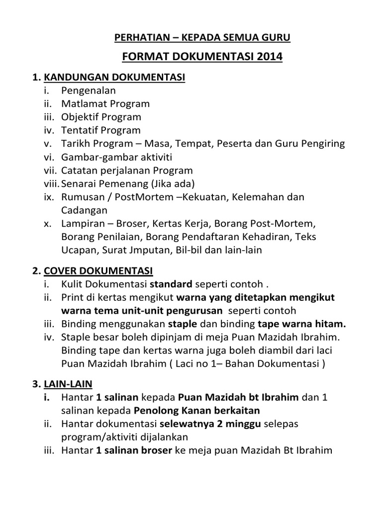 Format Dokumentasi | PDF