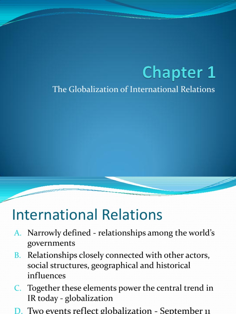 Chapter 1 - The Globalization of International Relations | PDF ...