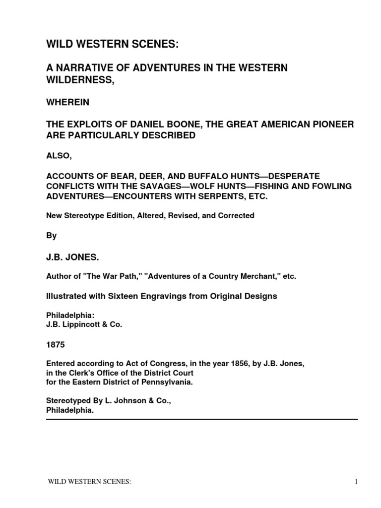 Wild Western Scenes:: A Narrative of Adventures in The Western ...