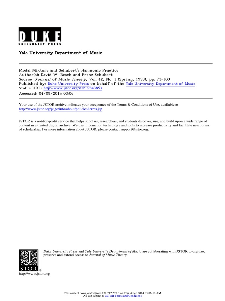 Modal Mixture Resource | PDF | Harmony | Mode (Music)