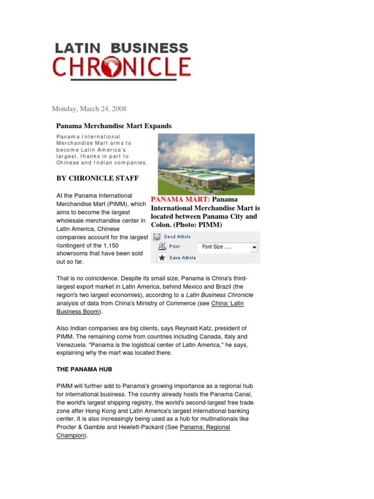 PIMM Latin Business Chronicle | PDF | Panama | Latin America