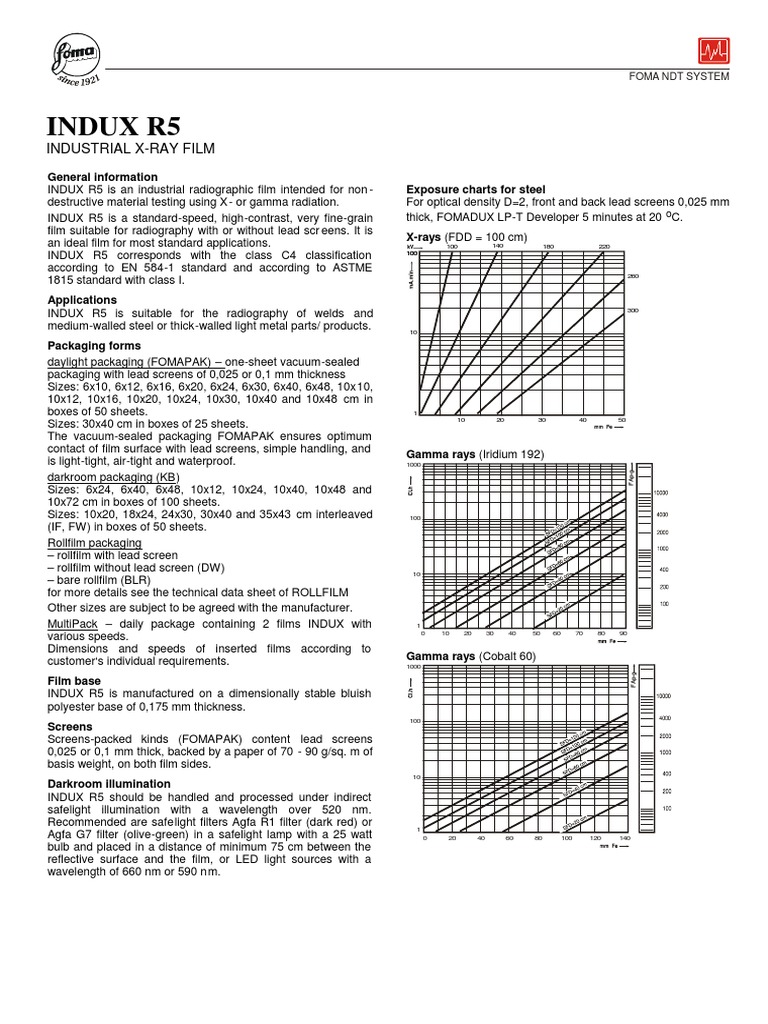Indux R5: Industrial X-Ray Film | PDF | Packaging And Labeling ...
