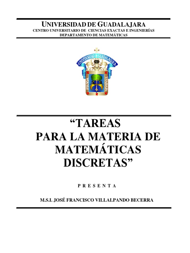Tareas Matematicas Discretas - Desbloqueado | PDF | infinito | Conceptos matemáticos