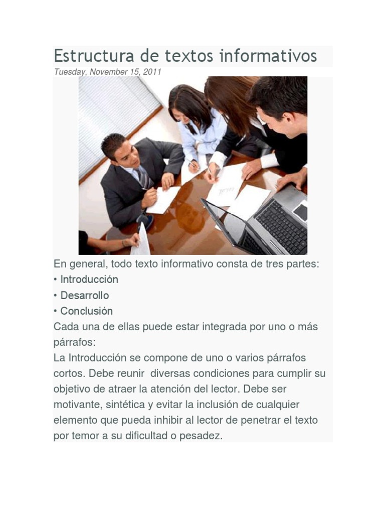 Estructura de Textos Informativos | PDF | Noticias | Información