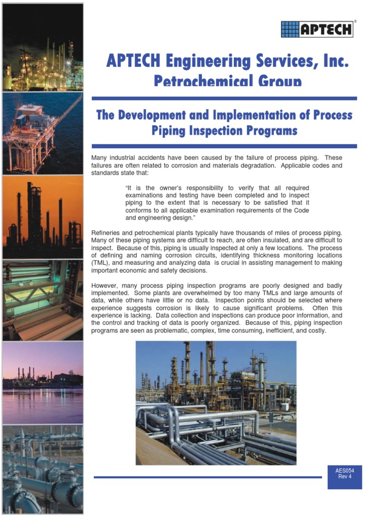 Aptech 09 - Process Piping Inspection Programs | PDF | Implementation ...