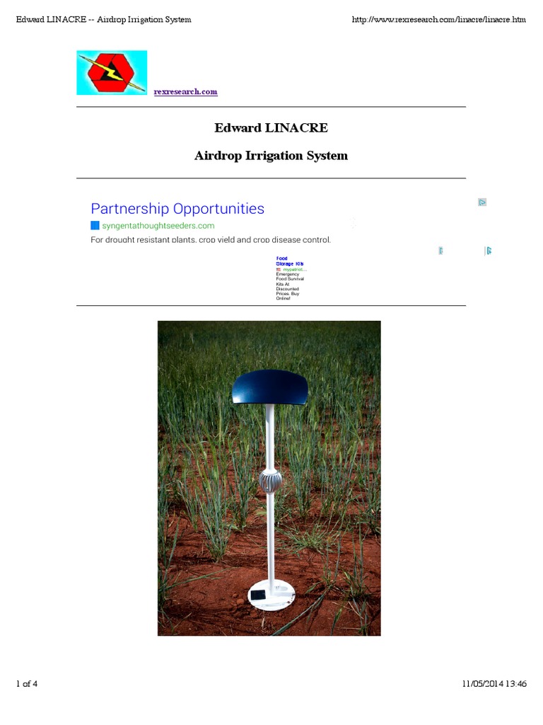 Edward LINACRE - Airdrop Irrigation System | PDF | Drought | Irrigation