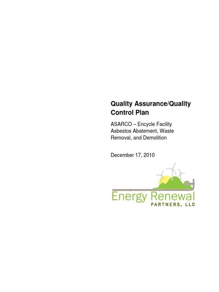 Quality Assurance and Quality Control Plan for Asbestos Abatement ...