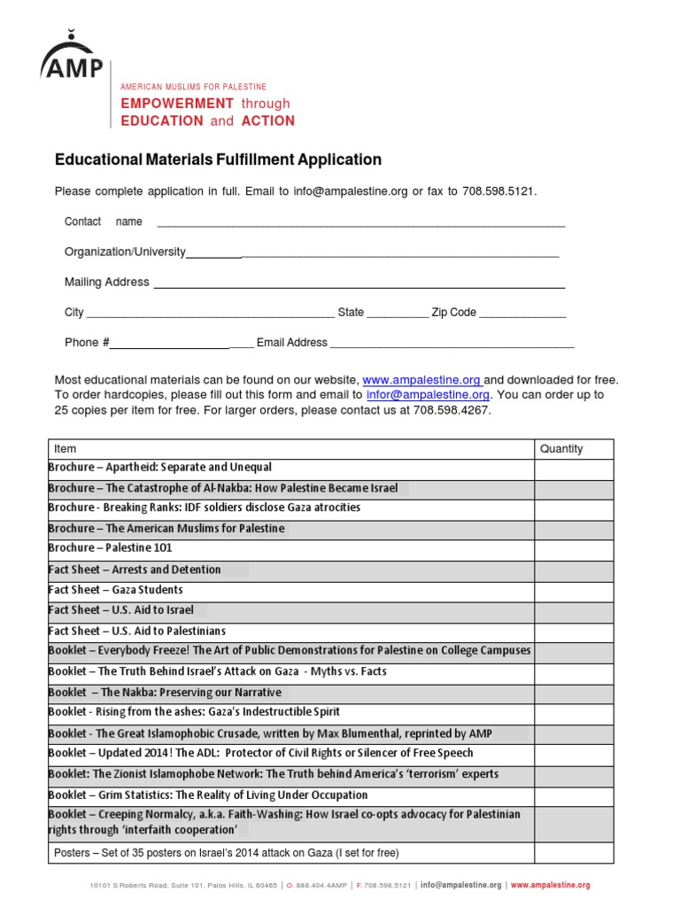 Materials Request Form | PDF