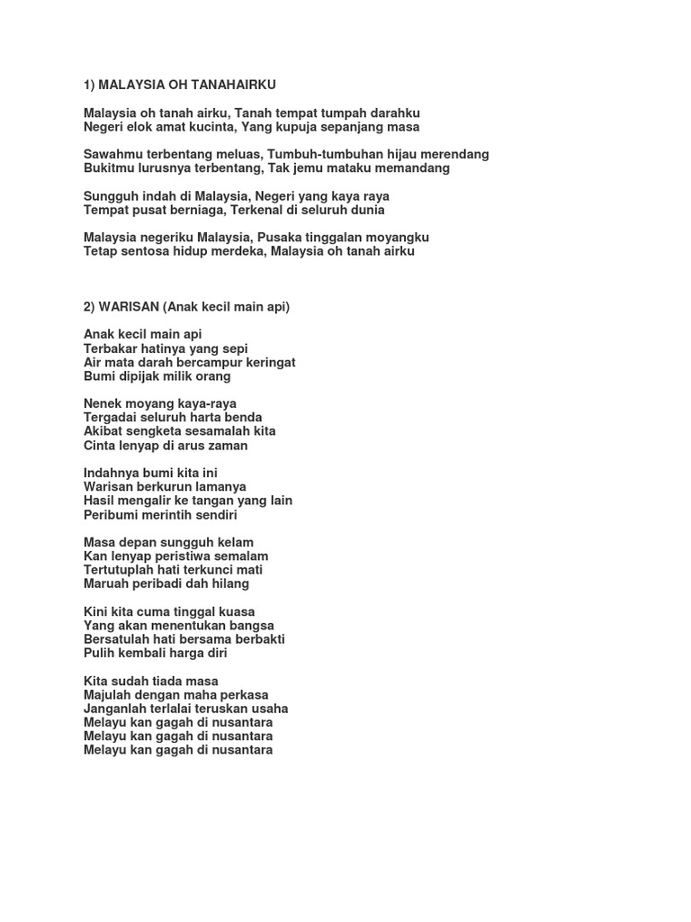 Lagu Lagu Merdeka | PDF