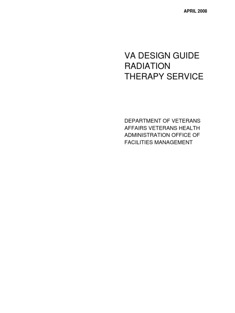 Va Design Guide Radiation Therapy Service | PDF | Veterans Health ...