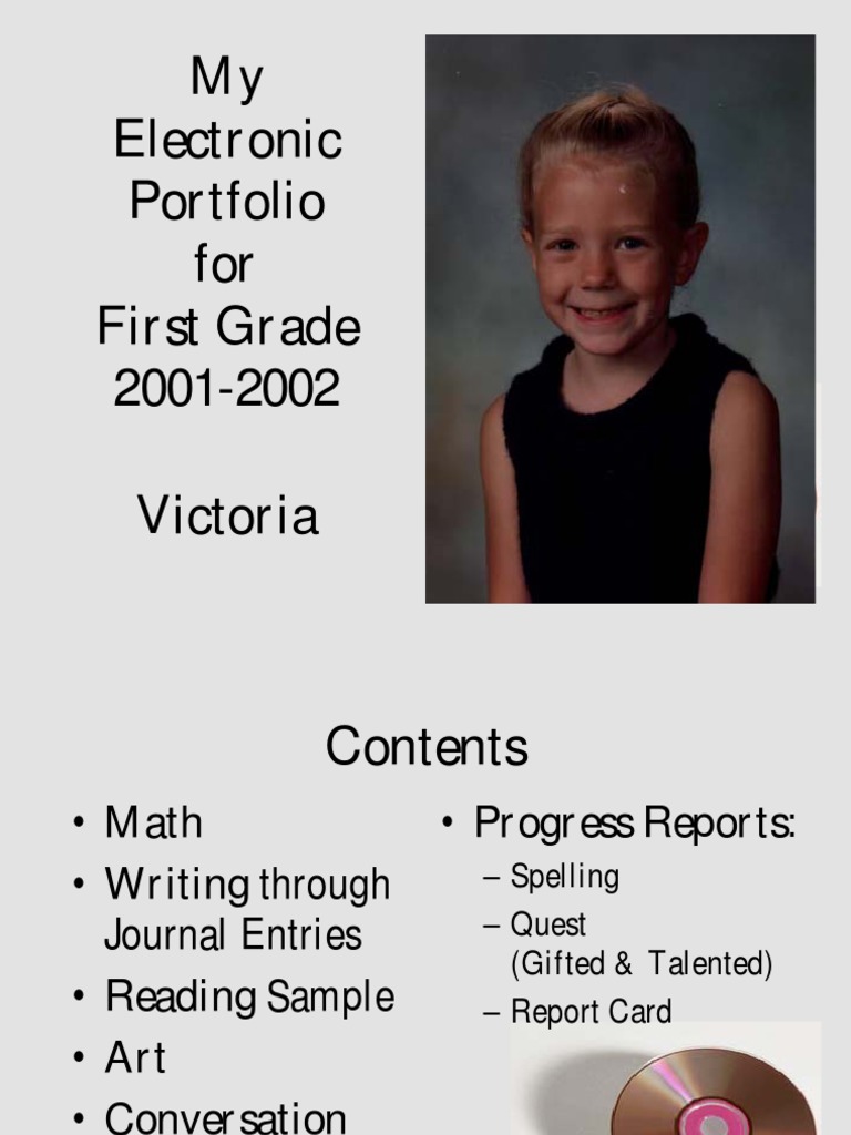 First Grade Electronic Portfolio 2001-2002 | PDF