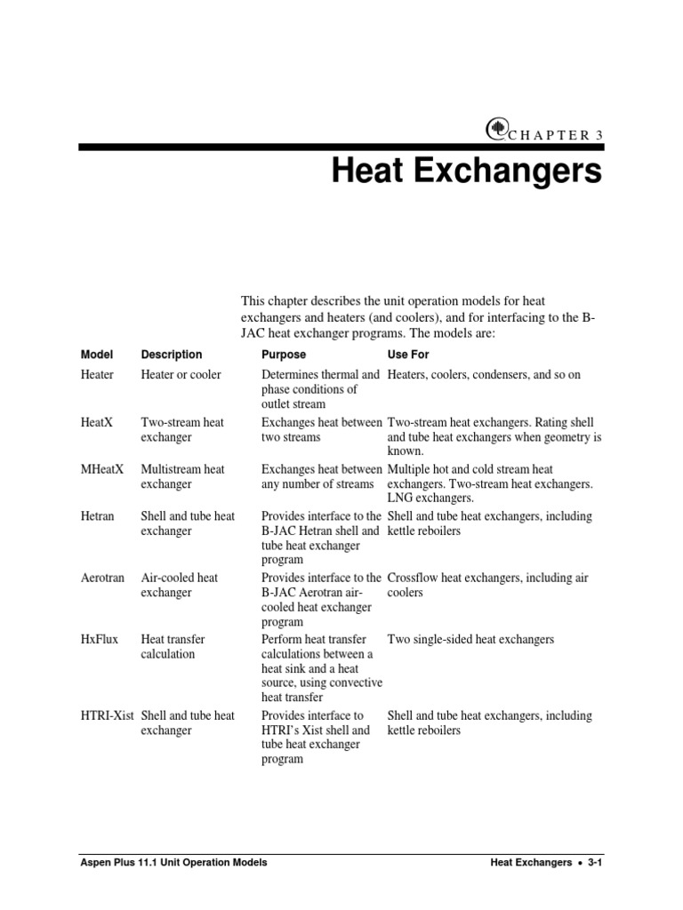 Heat Exchangers in Aspen | PDF | Heat Transfer | Heat Exchanger