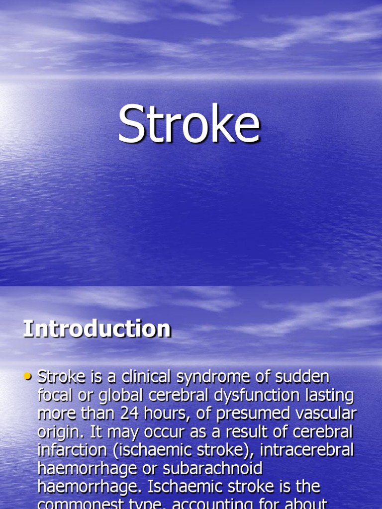 Stroke.ppt | Stroke | Ischemia