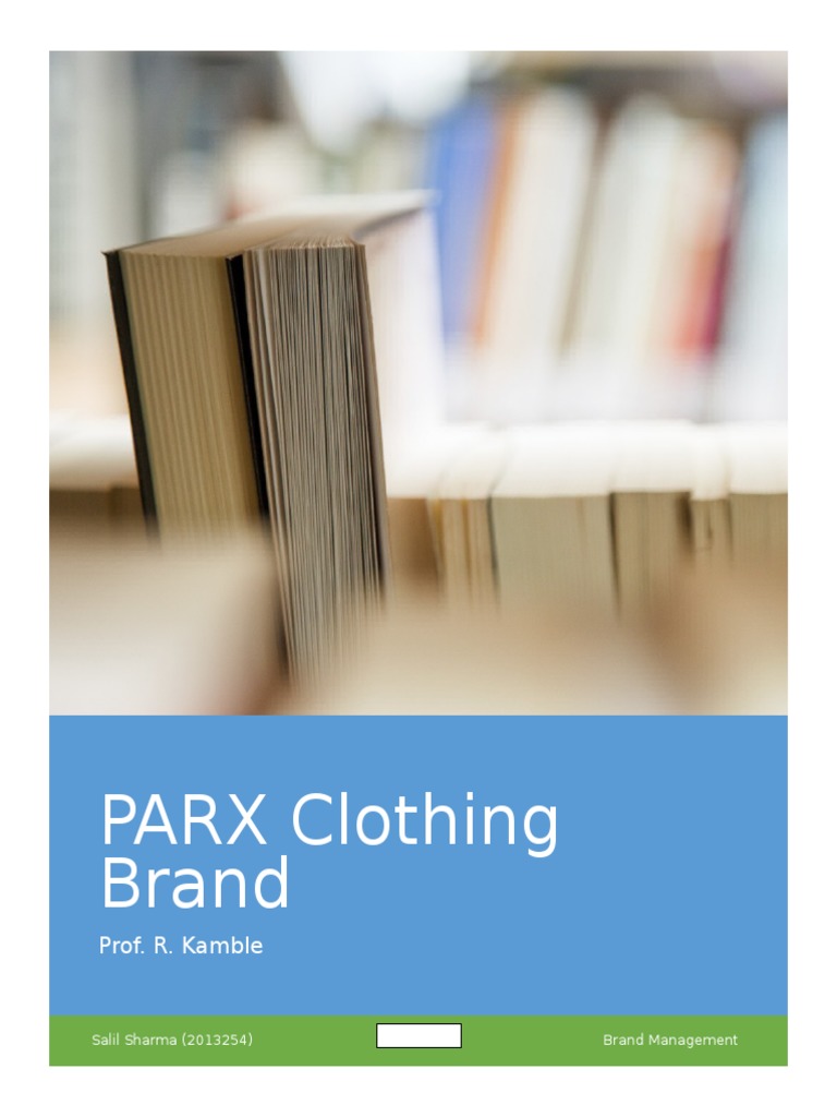 Parx (Brand Management) | PDF | Clothing