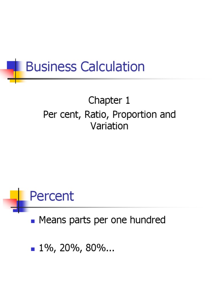 Chapter 1 Percent, Ratio and Proportion | PDF | Fraction (Mathematics ...