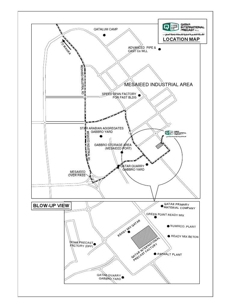 Location Map: Mesaieed Industrial Area | PDF