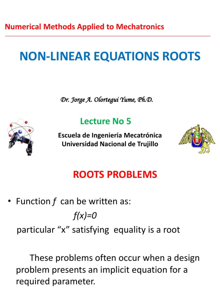 Roots Non Linear Eqns | PDF | Polynomial | Zero Of A Function