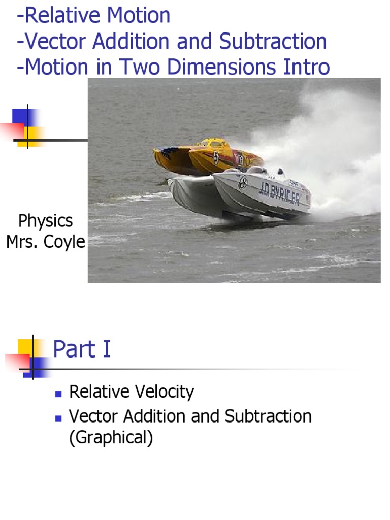 1 Relative Motion | PDF | Euclidean Vector | Velocity