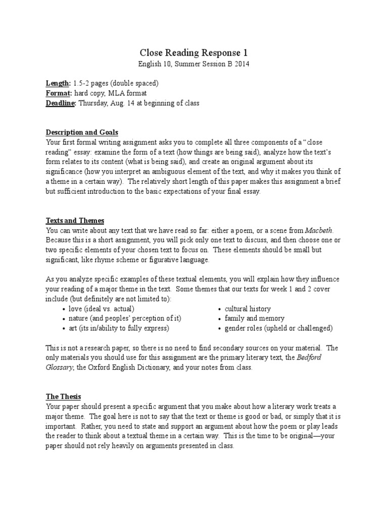 Close Read Response 1 | PDF | Essays | Epistemology