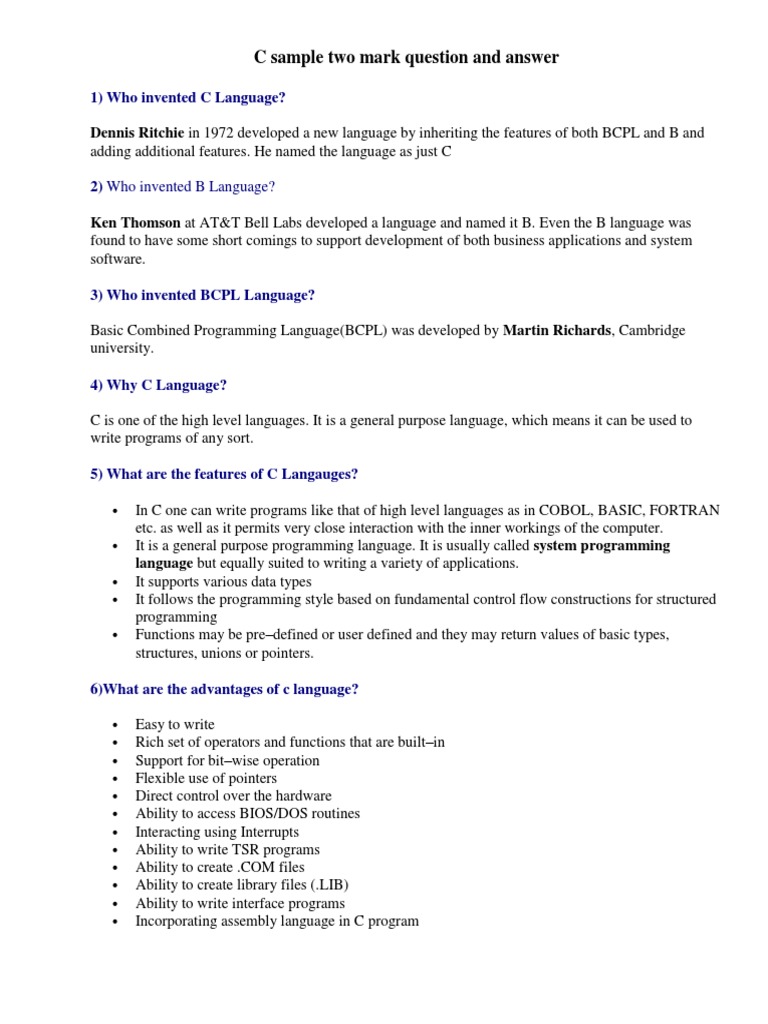 An In-Depth Examination of C Language Fundamentals: A Comprehensive ...