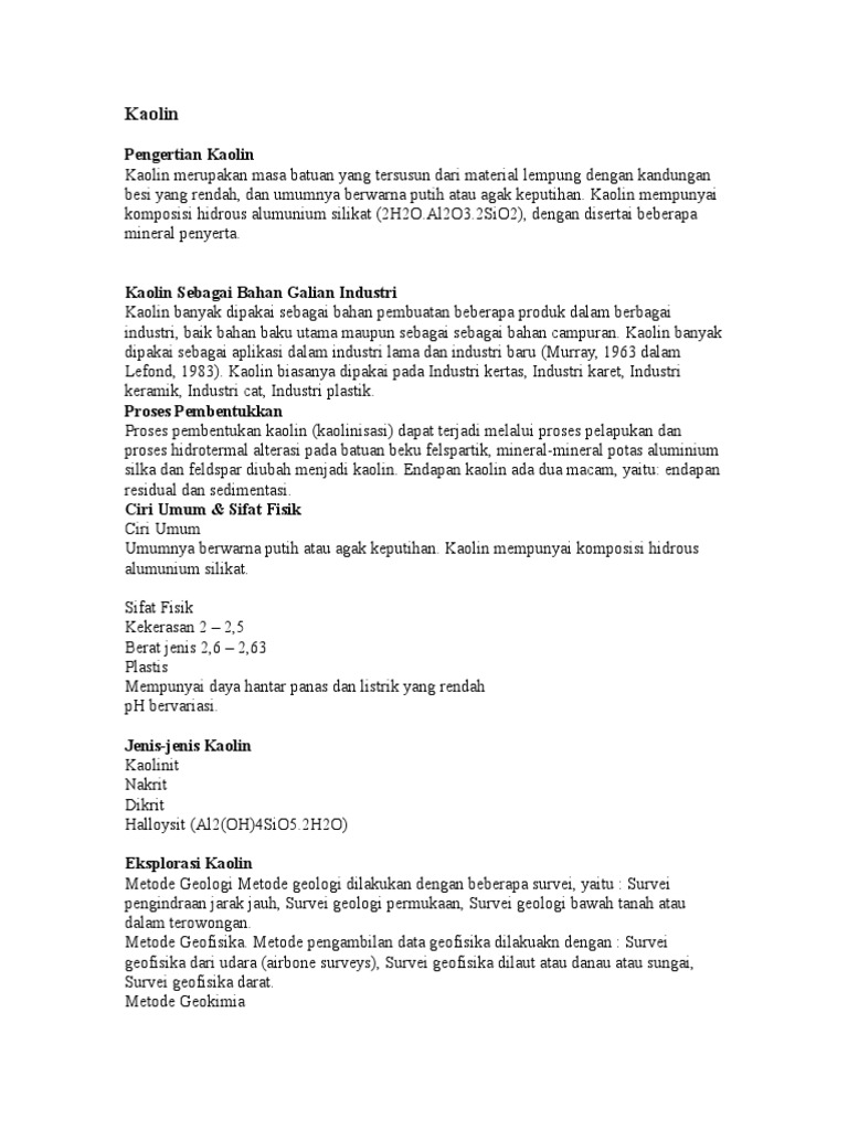 Kaolin | PDF