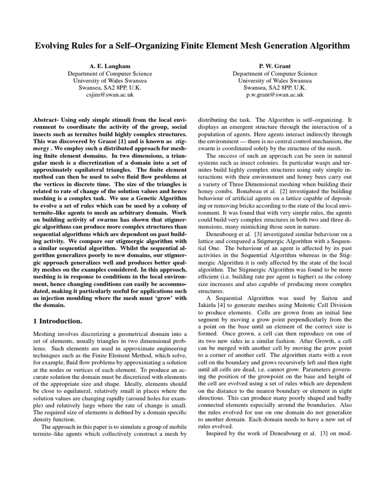 Finite Element Meshing | Download Free PDF | Finite Element Method | Algorithms
