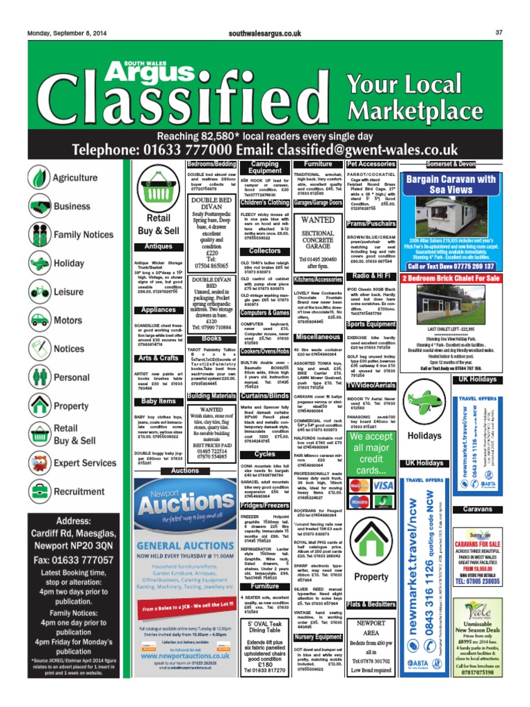 Swa Classifieds 080914 | PDF | Advertising | Road Transport