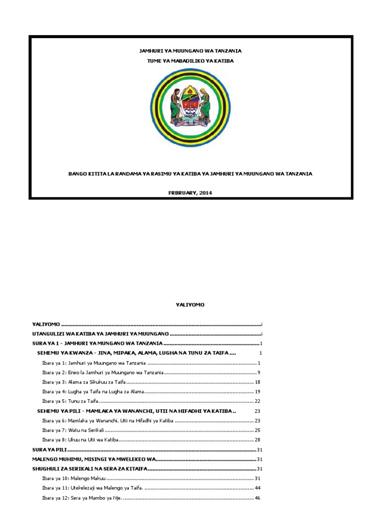 Bango Kitita La Randama Ya Rasimu | PDF