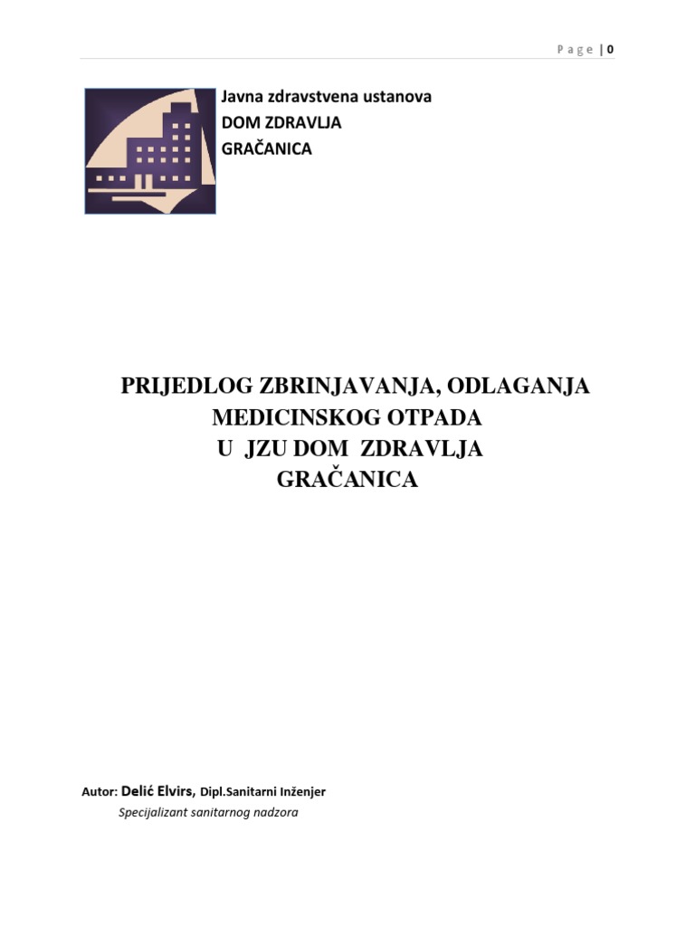 Medicinski Otpad-Gracanica | PDF