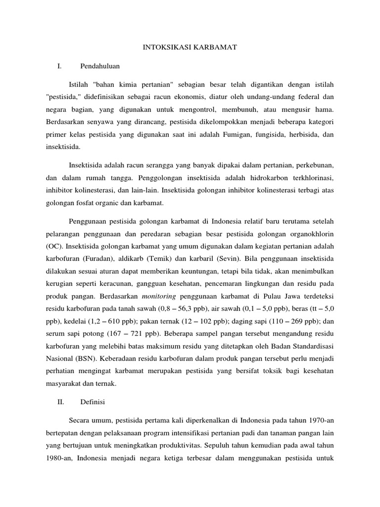 Intoksikasi Karbamat | PDF