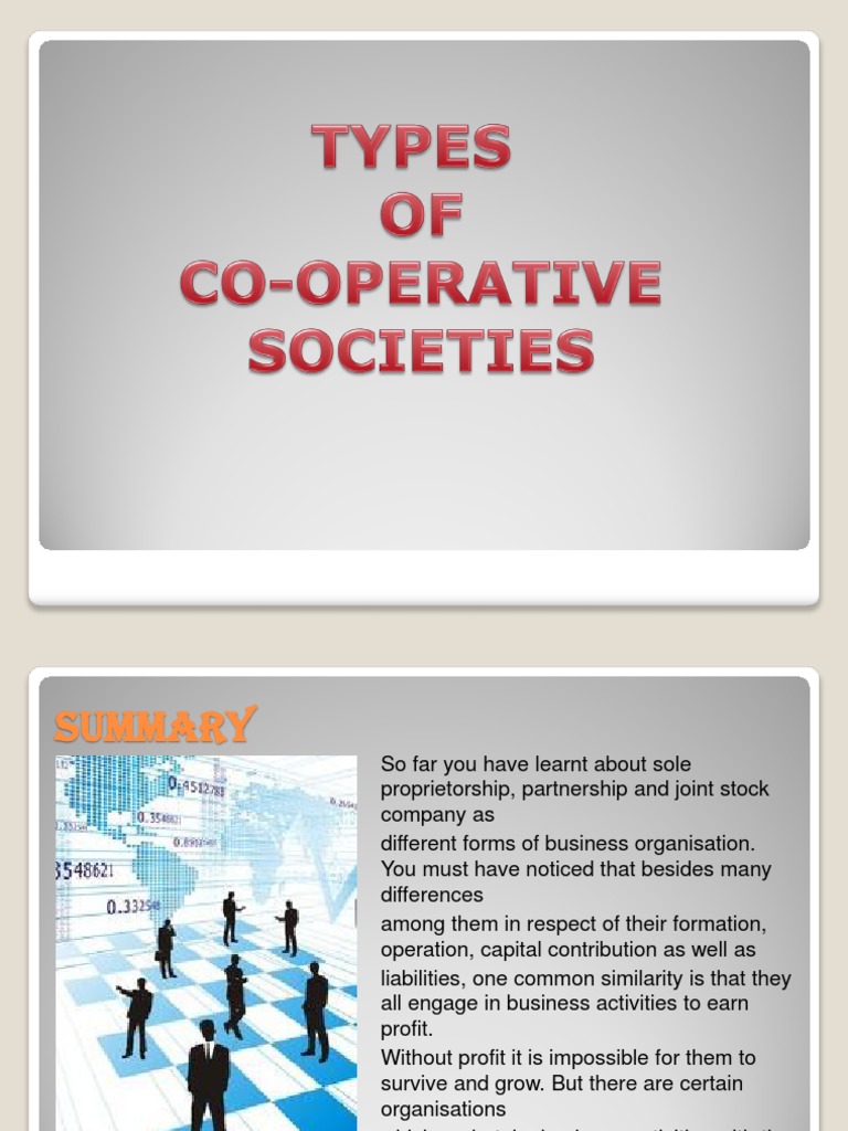 Types of Cooperative Society | Cooperative | Society