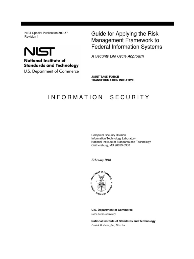 NIST Risk Management Framework | PDF | Information Security | Risk ...