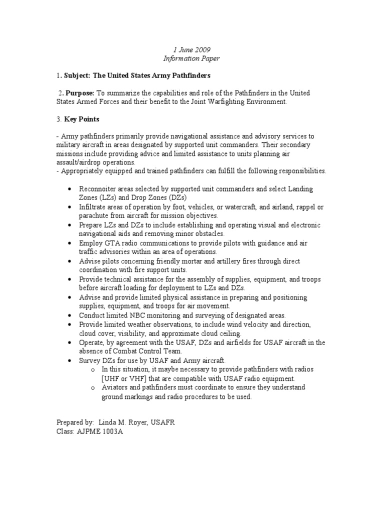 Army Pathfinders | PDF