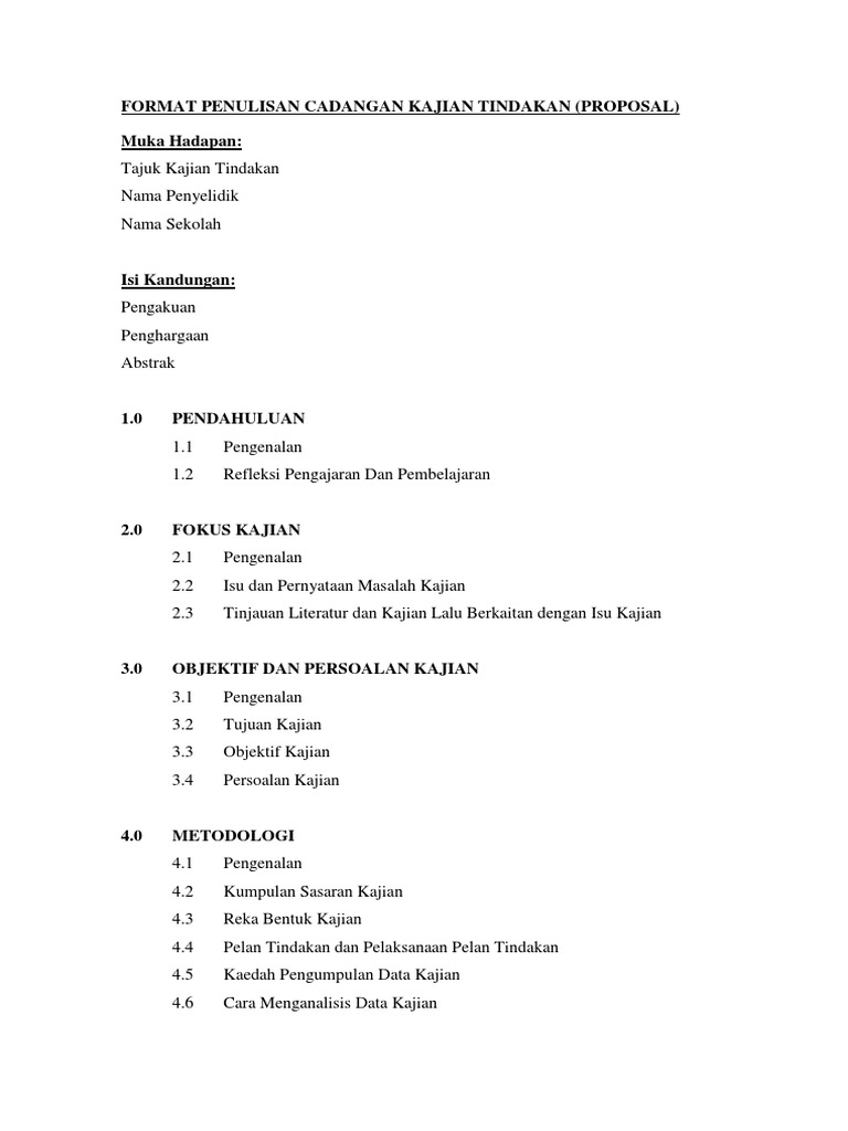 Contoh Penulisan Proposal | PDF