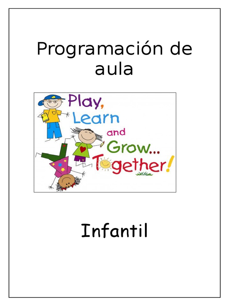 Programacion de Aula Infantil | Jardín de infancia | Aprendizaje