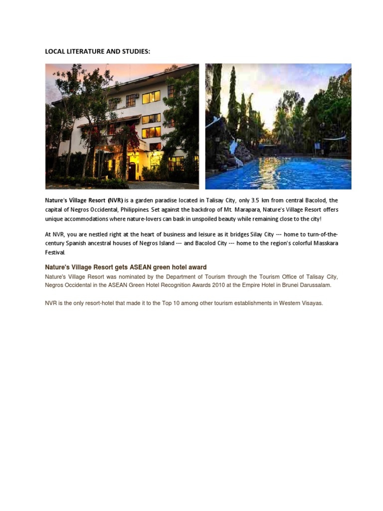Local Literature and Studies | PDF | Resort | Cebu